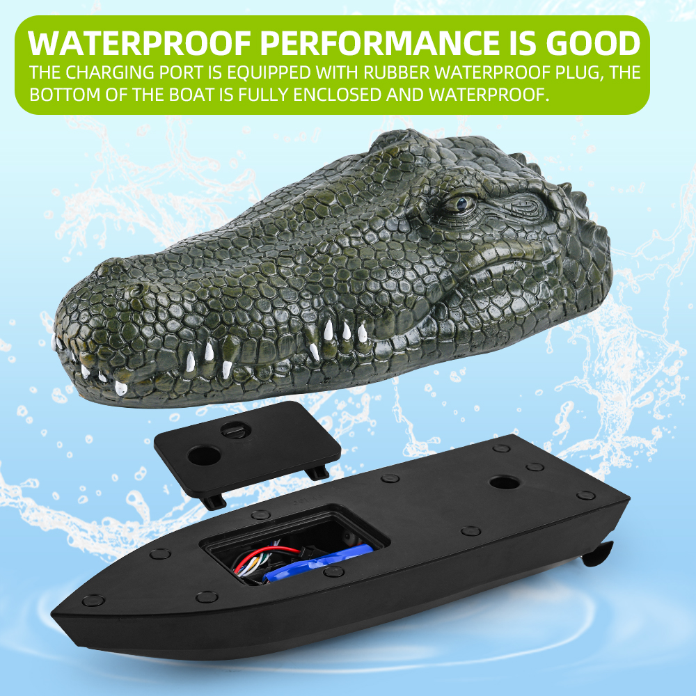 Electric Simulation Crocodile Remote Control Boat Toy - Child Zoney